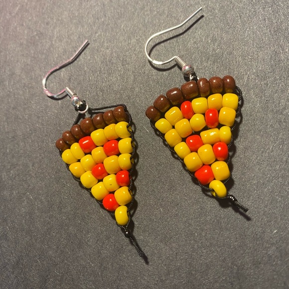 Jewelry | Handmade Pepperoni Pizza Slice Bead Earrings | Poshmark